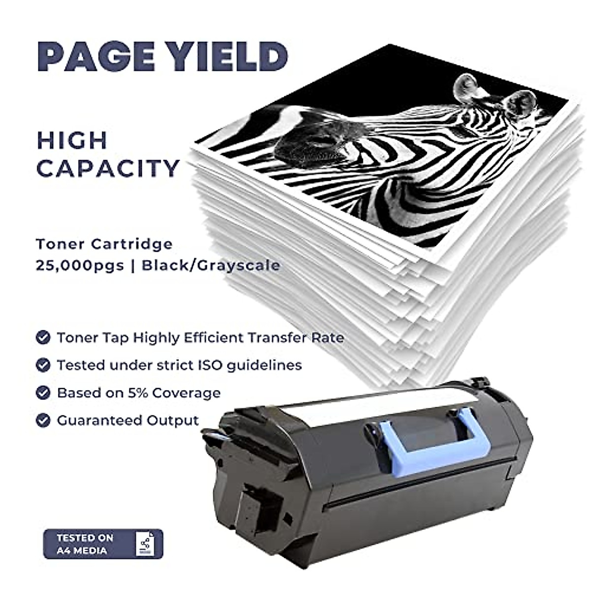 Toner Tap High Yield for Dell S5830dn (25,000pgs) 593-BBYS X68Y8 2JX96 Compatible Cartridge Replacement