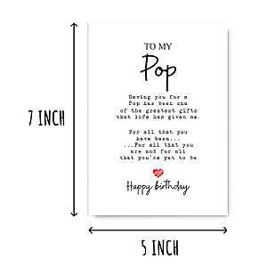 To My Pop - Pop Birthday Card - Pop Is The Greatest Gifts In My Life - Birthday Card For Pop - Gift For Pop Card- Christmas Gifts For Pop