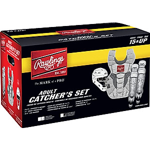 Rawlings | VELO 2.0 Catcher's Set | Baseball | Adult 15+ | White/Silver
