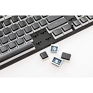 HK Gaming Pudding Keycaps Set | Doubleshot PBT Keycap Set | Full 108 OEM Profile Key Set | ANSI US-Layout | for Mechanical Keyboard | Compatible with Cherry MX, Gateron, Kailh, Outemu | Black