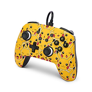 PowerA Enhanced Wired Controller for Nintendo Switch - Pikachu Moods, Gamepad, game controller, wired controller, officially licensed