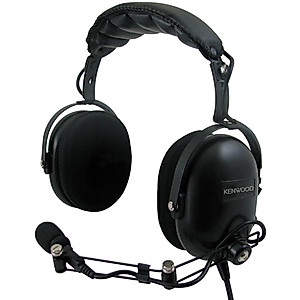 Kenwood KHS-10-OH Noise Reduction Over-The-Headset with Noise Cancelling Boom Microphone and in-Line PTT, NRR 24 db