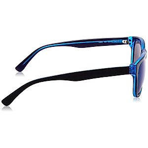 Lacoste L683S Square Sunglasses, Black/Blue, 55 mm