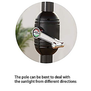 Tyoo Terrace Umbrella Light Cordless Parasol String Light Led Umbrella Pole Light Umbrella Outdoor Garden Decoration Applicable to Garden Lawn (Color : Brown)