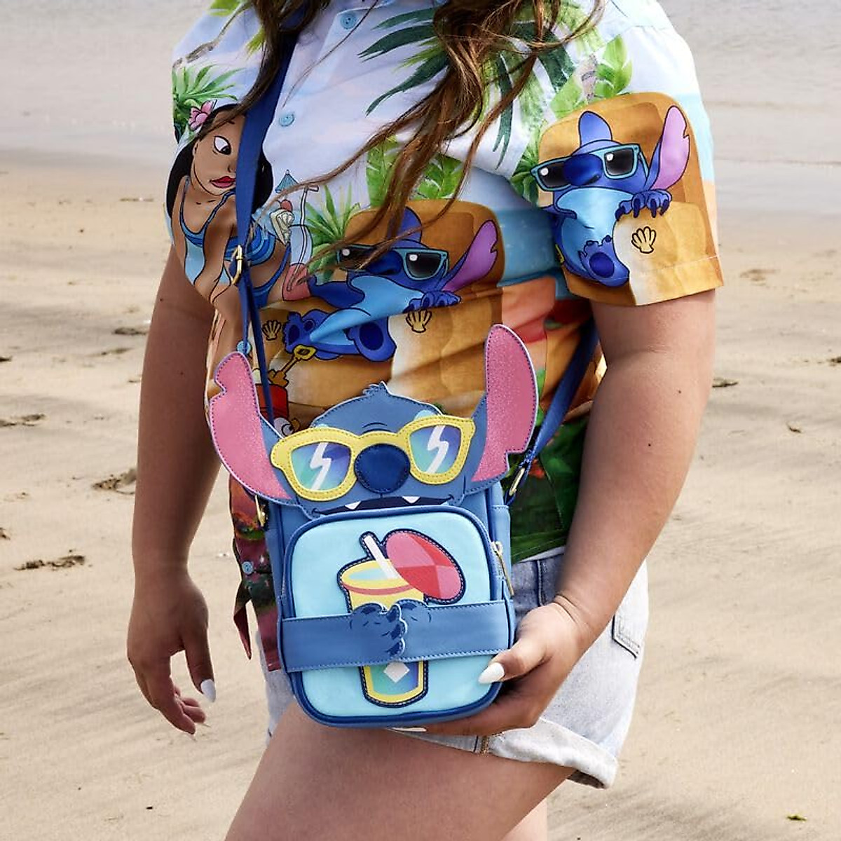 Loungefly Disney Stitch Beach Day Crossbody Bag