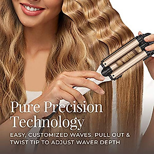 Remington 4-in-1 Adjustable Waver With Pure Precision Technology, Deep Waver for Multiple Styles