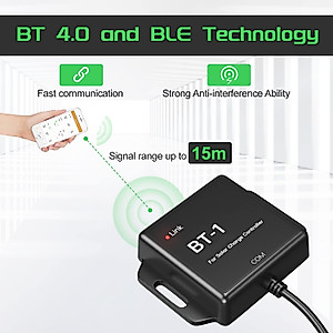 BT-1 Wireless Module RJ12 Communication Port for MPPT Solar Charge Controllers 20A/30A/40A, cooperates with Mobile Phone APP to Realize, Parameter Setting, and Data Viewing of The System, RS232