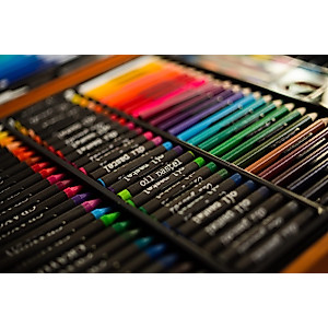 American Laser Crafts Painting, Drawing & Art Supplies with Personalized Wooden Art Case for Kids 6-8 and 9-12 - Art Set, Paint Set, and Drawing Pencils Set for Boys and Girls