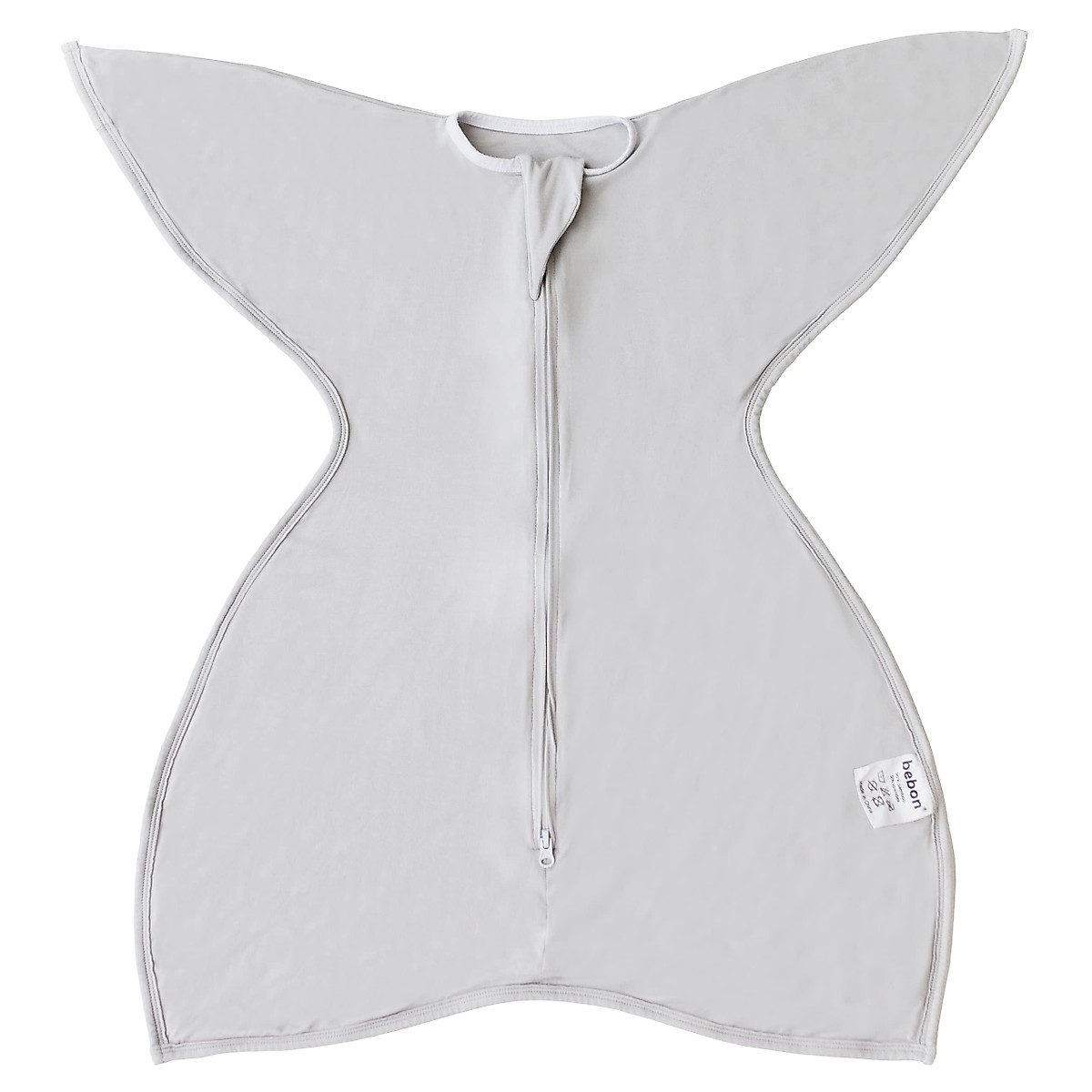 Transition Swaddle - Baby Wearable Blanket - Baby Sleep Sack - 2-Way Zipper - 95% Bamboo Viscose Fiber/5% Spandex - TOG 0.5 - Cozy Sleep Wrap designed by a pediatric (Cloud Gray, Medium 6-12 Month)