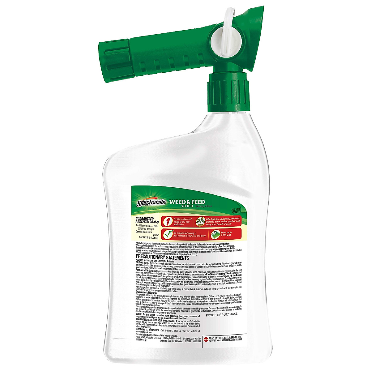 Spectracide Weed And Feed 20-0-0 32 Ounces, With QuickFlip Hose-End Sprayer (6 pack)