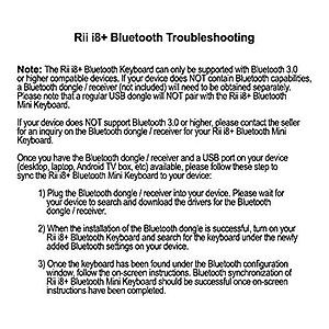 Rii Mini Bluetooth Keyboard with Touchpad＆QWERTY Keyboard, Backlit Portable Wireless Keyboard for Smartphones/ Laptop/PC/Tablets/Windows/Mac/TV/Xbox/PS3/Raspberry Pi .(i8+ Blue)