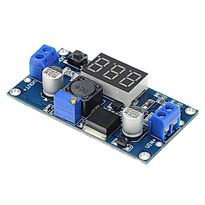 QEBIDUM 2 Pack LM2596 Buck Converter, Switching Regulator Module DC to DC Voltage Step Down Synchronous Adjustable 36V 24V to 12V 5V DIY LM2596S Power Supply Stabilizer Circuit with LED Display
