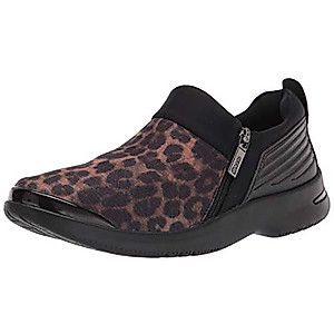 BZees womens Axis footwear, Black Leopard Print Fabric, 8.5 US