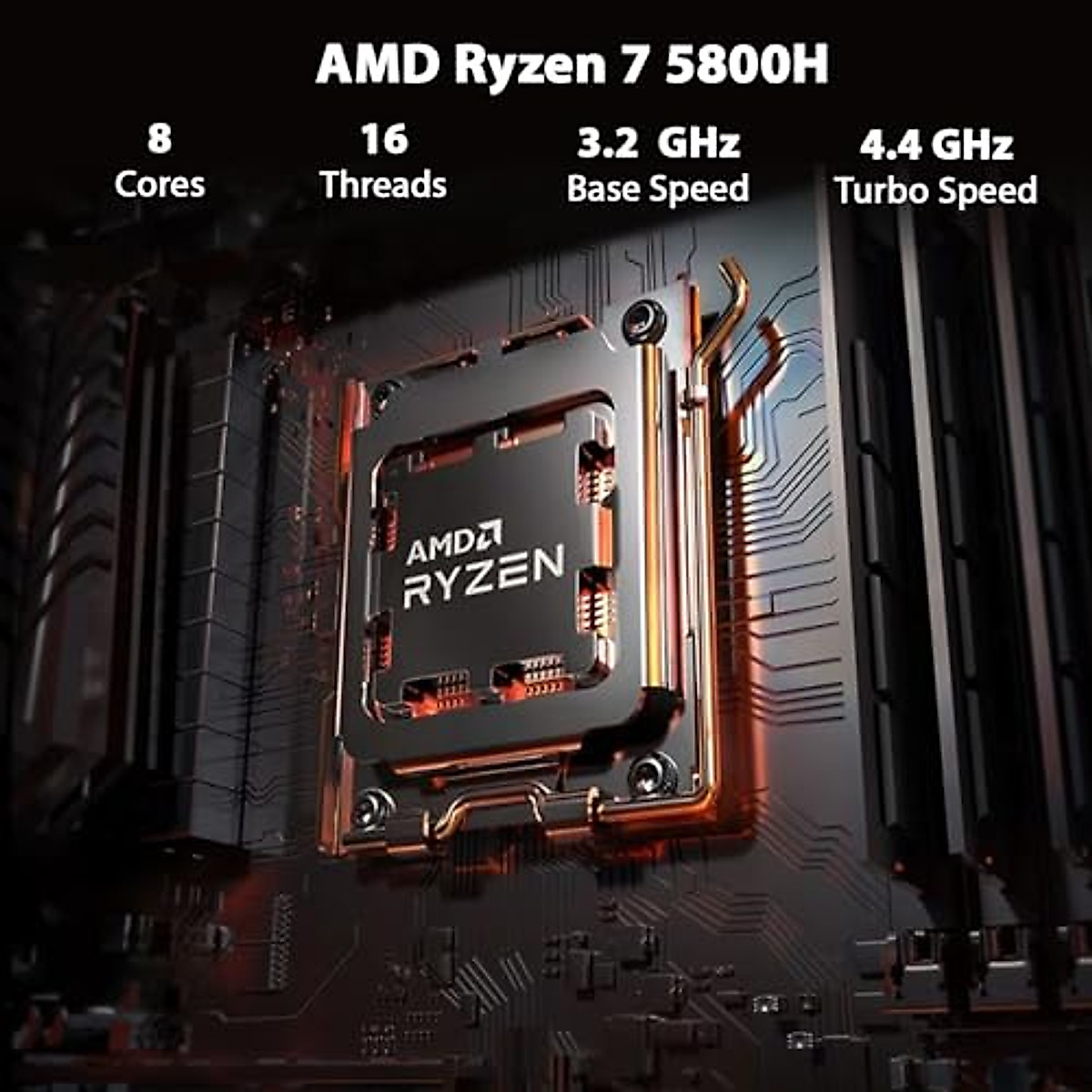 ASUS ExpertCenter Business Mini PC Desktop, AMD Ryzen 7 5800H Processor, 32GB RAM, 2TB SSD, HDMI, Display Port, RJ45, Wi-Fi 6, Windows 11 Pro, Black