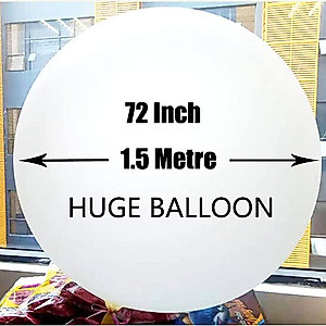 Nballoon 72 inch Giant Weather Balloon White For Meteorological Investigation Holiday Party Decoration Entertainment Toys