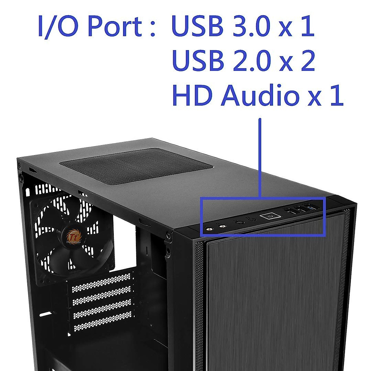 Thermaltake Versa H17 Black Micro ATX Mini Tower Gaming Computer Case 2.0 Edition with One 120mm Rear Fan Pre-Installed CA-1J1-00S1NN-A0