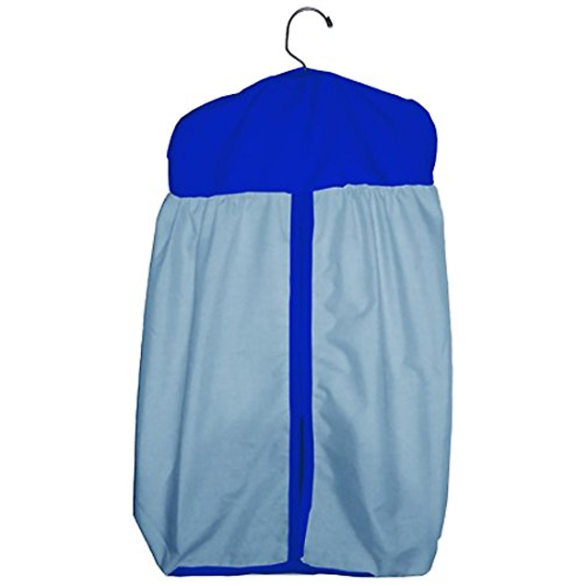 Baby Doll Solid Two Tone Diaper Stacker, Light Blue/Royal Blue