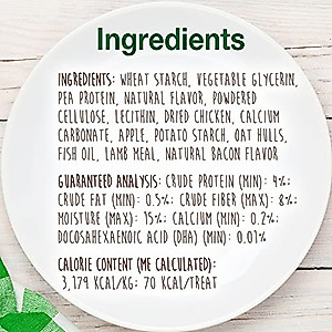 Nylabone Healthy Edibles Natural Puppy Chews Long Lasting Treats for Puppies, Lamb & Apple Flavor, X-Small/Petite (8 Count)