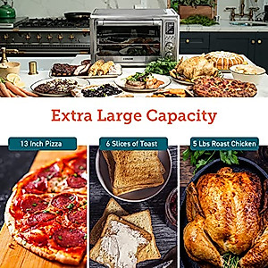 COSORI Air Fryer Toaster Oven, 12-in-1 Convection Ovens with Rotisserie & Dehydrator, Stainless Steel, 6-Slice Toast, 100 Recipes & 6 Accessories Included, Work with Alexa, CS130-AO