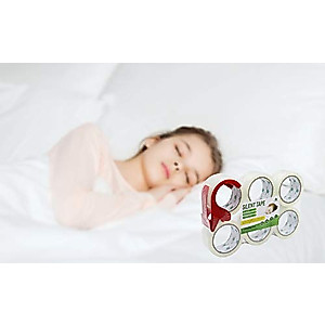 BOMEI PACK No Noise Quiet Clear Packing Tape, Heavy Duty Packaging Tape, Refill Rolls for Sealing Packing and Shipping, 2.4Mil 1.88Inch 55Yards 6rolls, with Free Dispenser