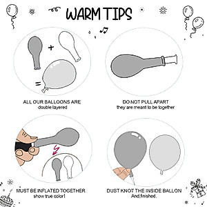 148PCS Dusty Blue Balloon Arch Kit,Double Stuffed Blue Balloon Garland Pastel Blue Grey White Balloons Slate Blue Balloon Arch for Baby Shower Boy Birthday Gender Reveal Bridal Party Decorations