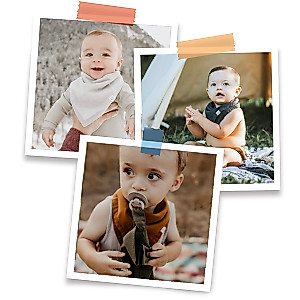 Kishu Baby Indi GOTS Organic Baby Bibs, Muslin Bibs for Boys & Girls, 4-Way Reversible Toddler Bandana Bibs, 100% Organic Cotton Drool Bibs 5-Pack