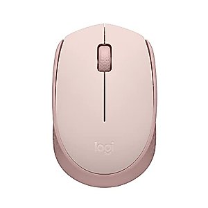Logitech M170 Wireless Mouse for PC, Mac, Laptop, 2.4 GHz with USB Mini Receiver, Optical Tracking, 12-Months Battery Life, Ambidextrous - Rose