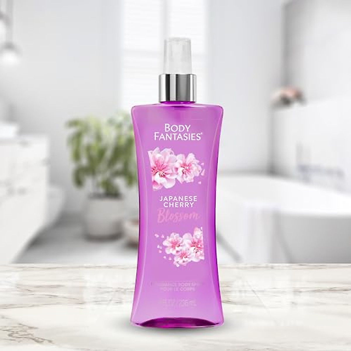 Body Fantasies Signature Fragrance Body Spray, Japanese Cherry Blossom, 8 Fluid Ounce, RED,Parfums De Coeur