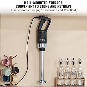 VEVOR Commercial Immersion Blender, 750W 20" Heavy Duty Hand Mixer, Variable Speed Kitchen Stick Mixer with 304 Stainless Steel Blade, Multi-Purpose Portable Mixer for Soup, Smoothie, Puree, Baby Food