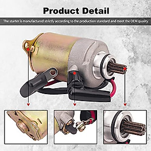 MOTOYUN Starter Motor Compatible with GY6 125CC 150CC ATV Scooter Moped ATV Go Karts Quad 4 Wheelers Taotao Baja