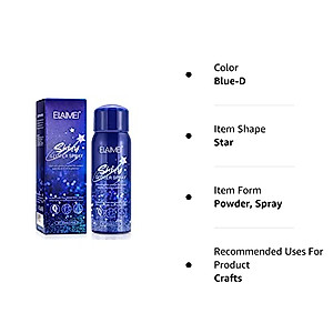 Glitter Spray, Hair Glitter Spray, Spray Body Glitter, Shiny Glitter Spray for Skin, Face, Hair and Clothing, Body Shiny Glitter Spray, Glitter Hairspray for Prom, Festival Rave, Stage Makeup