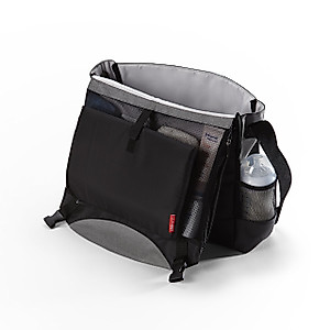 Skip Hop Baby All-in-One Swift Changing Station Messenger Diaper Bag, Heather Grey