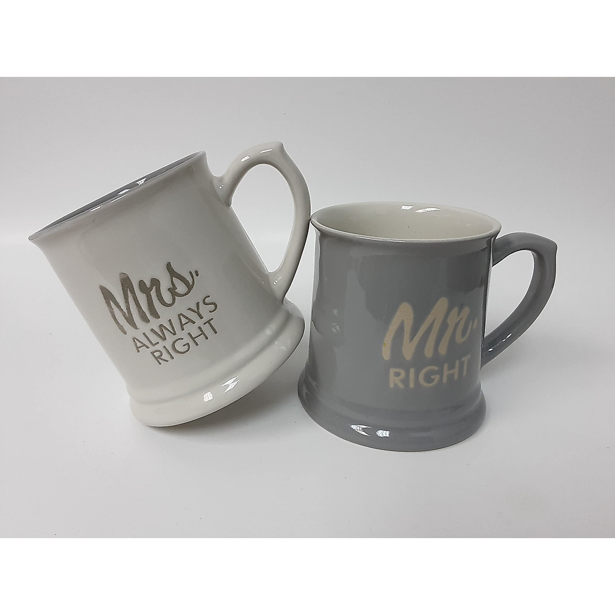 Rockin SHOT GLASS - Mr & Mrs Always Right Couples Mugs & Shot Glasses, Set of 4 Combo 10 oz Gift Boxed - great marriage or Him and Her Gift Set, Gift for Wedding Anniversary, Husband & Wife Gifts