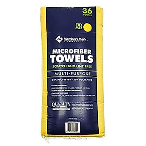 Member Mark Premium Microfiber Cleaning Towels 36 Count (Choose Color) (Yellow)