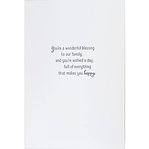 Greeting Card You're A Wonderful Blessing To Our Family Great-Granddaughter Happy Birthday with Butterfly