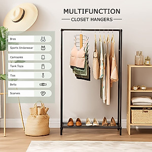 Tank Top Hangers, HOMEBROS 360° Swivel Wooden Bra Organizer Space Saving Detachable Lingerie Hangers Closet Organizer for Tank Tops Bras Camisoles Scarves Ties Belts - 4 Packs