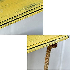PIBM Stylish Simplicity Shelf Wall Mounted Floating Rack Shelves Wooden Store Display 1 Layer/ 2 Layers / 3 Layers / 4 Layers,4 Colors, Yellow , 49.5X14X90cm
