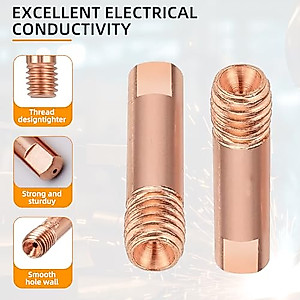 Melgweldr Mig Welding Tips 11-30 (0.030") Welding Contact Tip .030" Replacement for MIG Welding Gun Consumables (40-Pack)