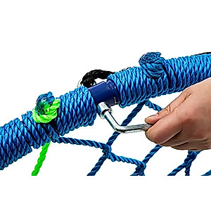 walsport 40” Spider Web Tree Swing Outdoor Saucer Tree Swing 330lb Weight Capacity Outdoor Swing for Kids Adults Extra Safe and Durable Easy to Install Red&Yellow&Blue&Green