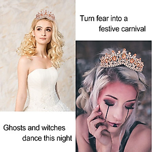 Birthday Tiara for Women, Birthday Sash and Tiaras for Women, Happy Birthday Queen Crown for Women, Birthday Crowns for Women with Rose Gold, Birthday Decorations for Women, Birthday Party Favors