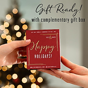 Christmas Candles, Christmas Candle - 'Merry Christmas' Christmas Scented Holiday Candles, w/Pine, Frasier Fir, Cedar I Christmas Tree Candle I Stocking Stuffers for Women I 9oz, 50Hr, USA Made