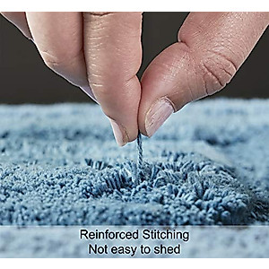 The Luxury Towel Company Cotton Bathroom Rugs Set, 2 pc (20"x30" and 17"x24") - Soft Plush 2800 GSM, Super Thick and Absorbent - Matches Our 804 GSM and 703 GSM Bathroom Towels Set (Mauve)