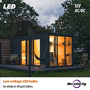 LED 12V Light Bulb, 100W Equivalent, Soft White 2700K, 13W 1200 Lumens, 12 Volt AC/DC, Non-Dimmable, E26 Base, Low Voltage Light Bulbs for Boat, RV, Shed, Off Grid Cabin, and Solar Power, 4-Pack