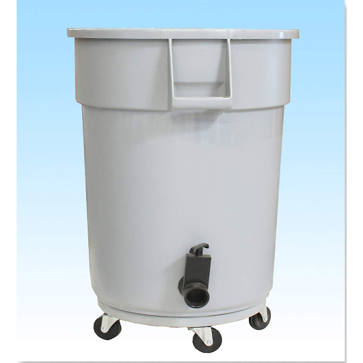 JANILINK 44 Gal Trash Barrel w/Water Release Valve