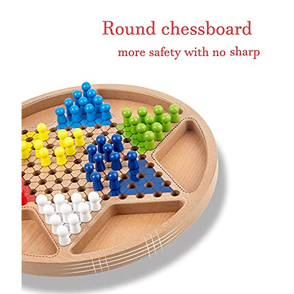 WEROCK Chinese Checkers & Gobang (Five in a Row) 2 in 1 Traditional Strategy Board Game for Family and Party