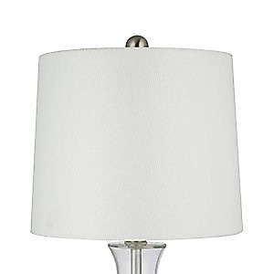 Amazon Brand – Stone & Beam Contemporary Glass Table Lamp with Narrow-Necked Body, LED Bulb Included, 20.25"H, Clear