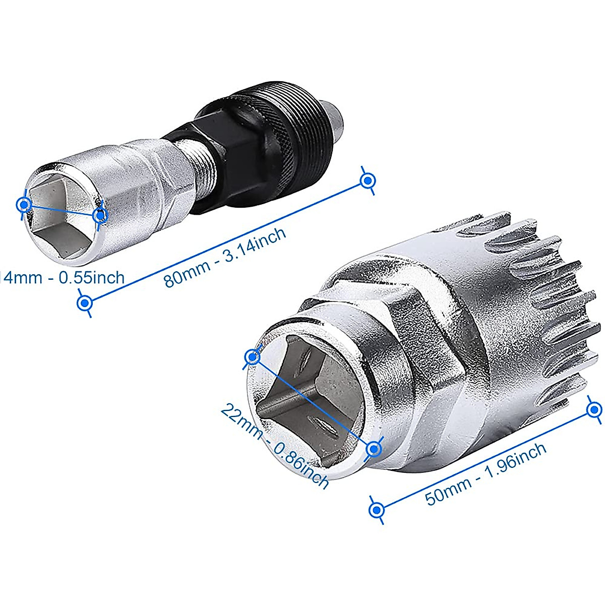 MMOBIEL Professional Bike Crank Puller and Bottom Bracket Remover 20 Teeth Incl. 16mm Spanner/Wrench Repair Tool Kit Compatible with Shimano, BSA, SRAM, Etc.