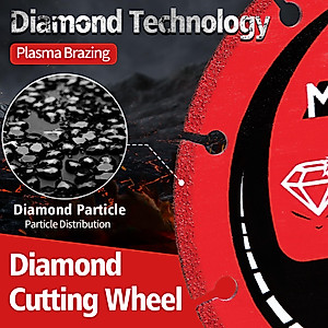 NEWTACNA 4 1/2 Cut Off Wheel Angle Grinder Cutting Disc 4.5 Inch Cut Off Wheel for Metal Diamond Wheel 4 1/2 Inch Metal Cutting Blade Angle Grinder