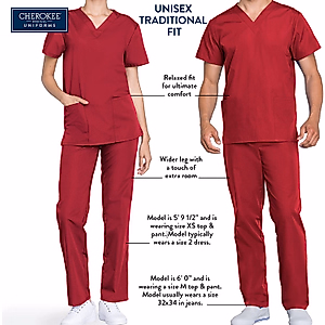 Cherokee 40 Inch Unisex Lab Coat, White, Medium