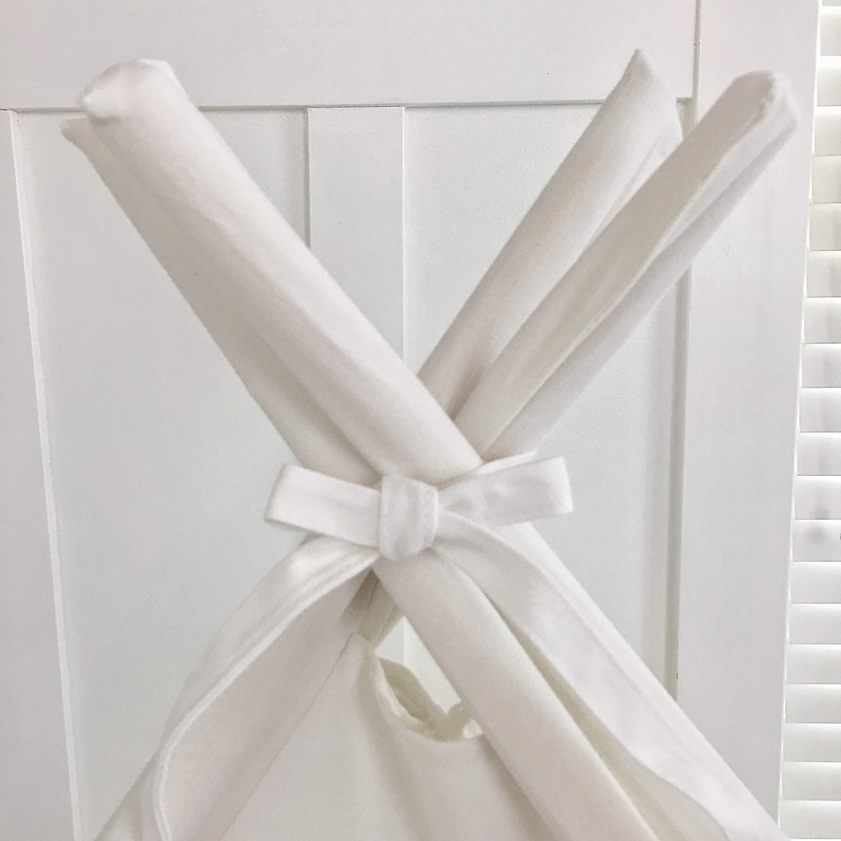 Domestic Objects | Play Tent Bed Canopy | Teepee for Mattress | Cotton Canvas | Premium Quality (Twin/Single with Door) (White)